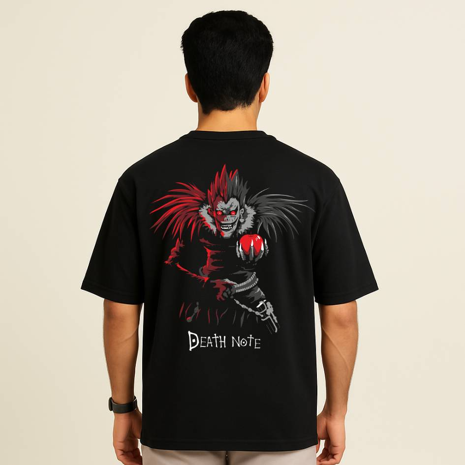DEATH NOTE Graphic Printed OverSized Tshirt For Men's